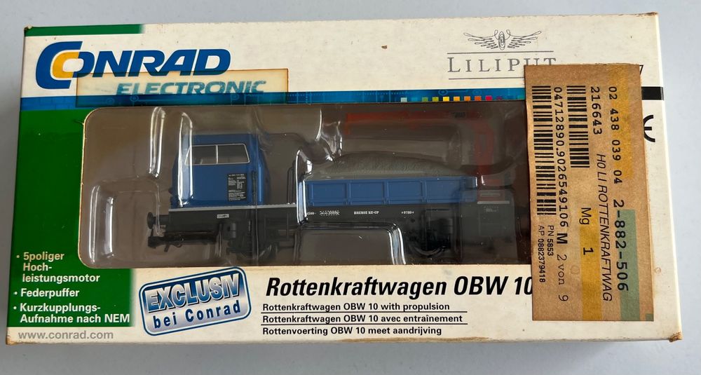 Liliput 216643 Conrad H0 Rottenkraftwagen OBW 10 mit Kran (Neu und originalverpackt) in Laufen ...