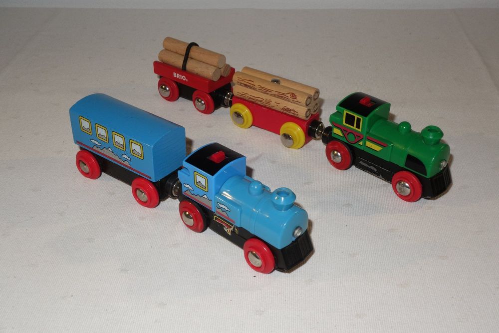 BRIO 33595 33009 33042 Dampfloks Passagierwagen Güterwagen (Gebraucht ...