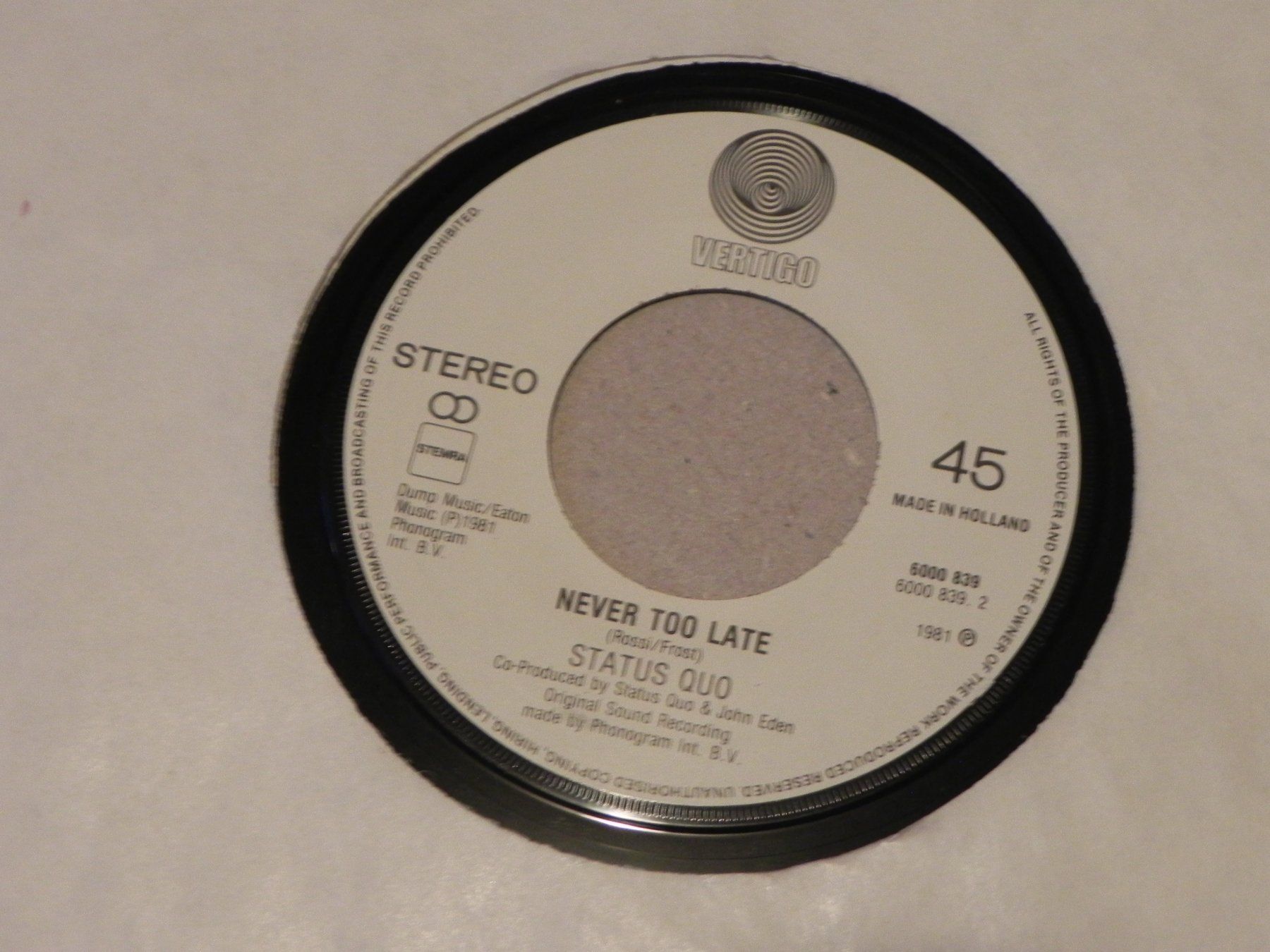 Single brit. Rock Hardrock Band Status Quo 1982 Young Pre... (Gebraucht ...