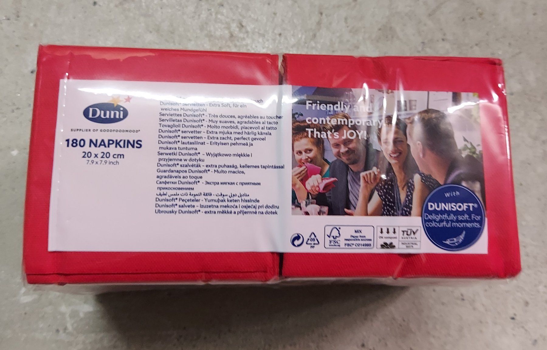 Duni Servietten, 180 Stk., Neu & OVP, 20 x 20 cm, rot (Neu und ...