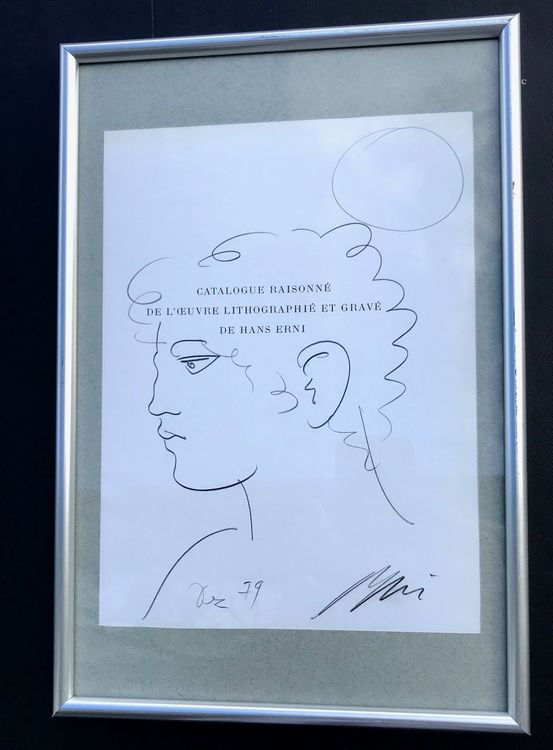 Hans Erni original Zeichnung gerahmt | Kaufen auf Ricardo