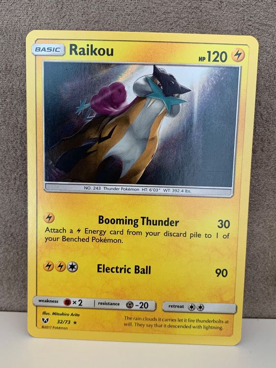 Raikou Holo Rare ENG Shining Legends Pokemon 32/73 (Gebraucht) in ...
