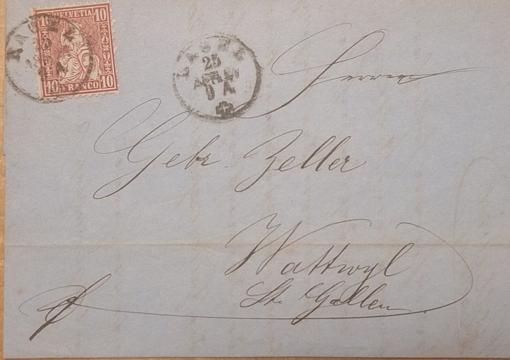 Alte Briefe aus der Schweiz, gestempelt,sitzende Helvetia112 (Gebraucht ...