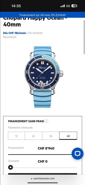 Chopard Happy Ocean Automatic 40 mm Ungetragen | Kaufen auf Ricardo