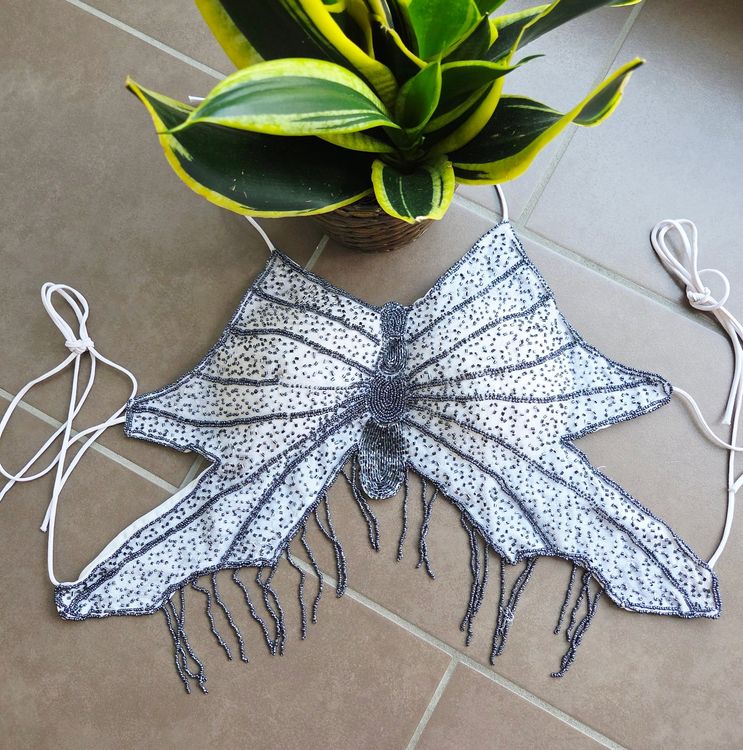Schmetterlings-Top mit Perlen🦋 Top Papillon Perlé (Neu (gemäss Beschreibung)) in Fully für CHF ...