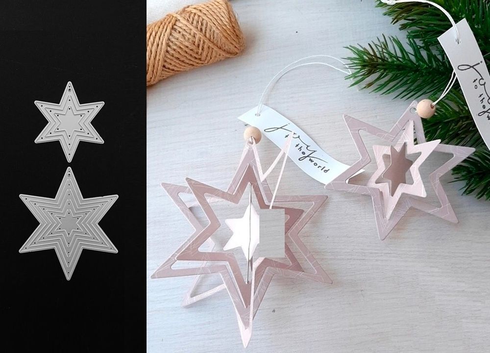 Stanzschablone 2er-Set - 3D Sterne (Neu und originalverpackt) in ...