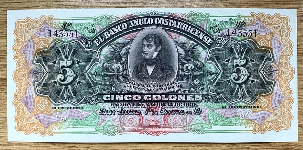 5 Colones Costa Rica 1917!!! UNC!!! (Neu (gemäss Beschreibung)) in Oberentfelden für CHF 22 ...