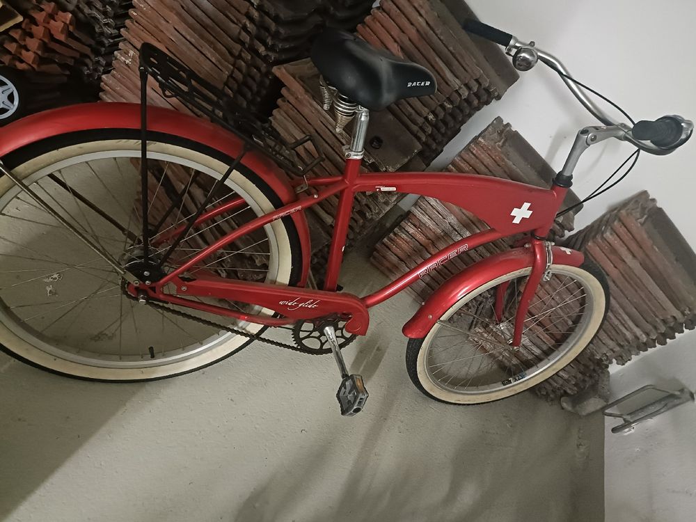 Racer Cruiser Bike "Wide Glide" 26" 7-Gang rot | Kaufen auf Ricardo