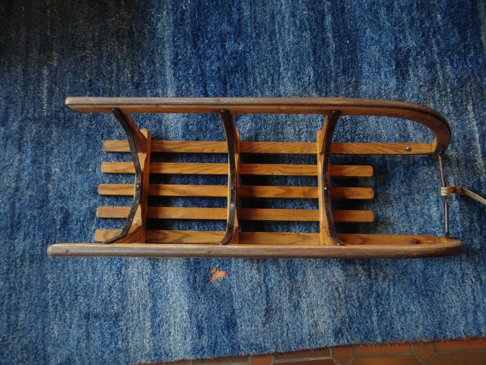 Holzschlitten Davos 100 cm lang aus 60er / 70er Jahren (Gebraucht) in ...