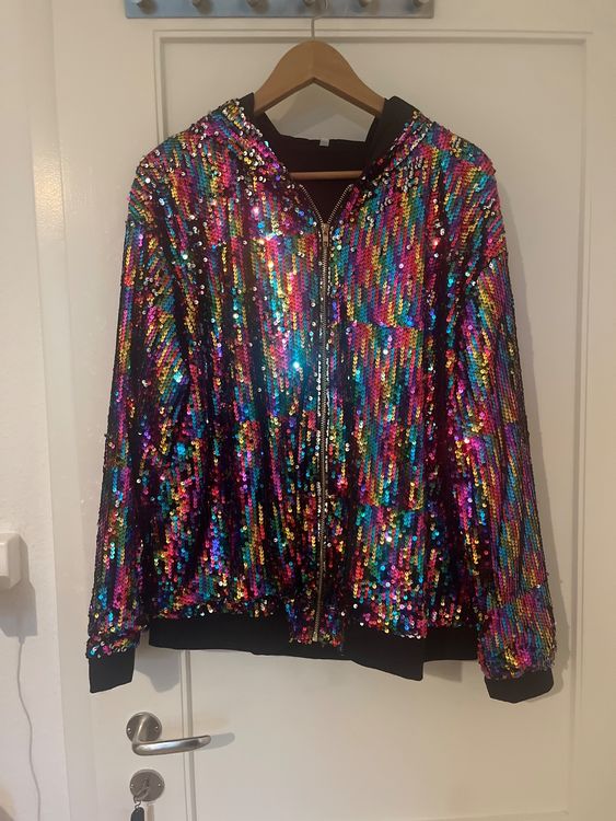Glitzer Kaputzenjacke (Pailletten) (Neu (gemäss Beschreibung)) in ...