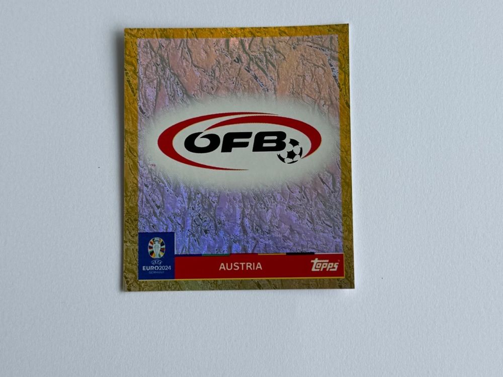 GOLD AUSTRIA AUT 1 BADGE EURO 2024 Deutschland TOPPS | Kaufen auf Ricardo