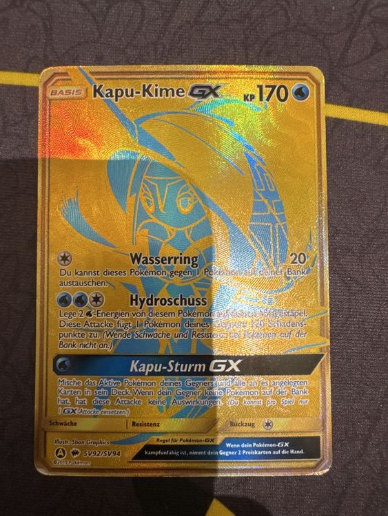 Pokémon Kapu-Kime GX Gold Karte (Neu (gemäss Beschreibung)) in Hurden ...