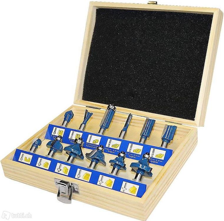 Fräser-Set HM, Schaft 8mm, Holzkoffer | Kaufen auf Ricardo
