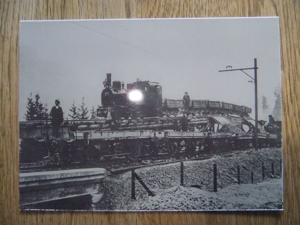 Reproduktion Bau der Lötschbergbahn Linie beim Bunderbach (Gebraucht) in St. Niklaus VS für CHF ...
