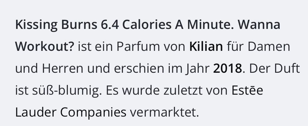 By Kilian Kissing Burns 6.4 Calories 100 ml EdP (Neu (gemäss ...