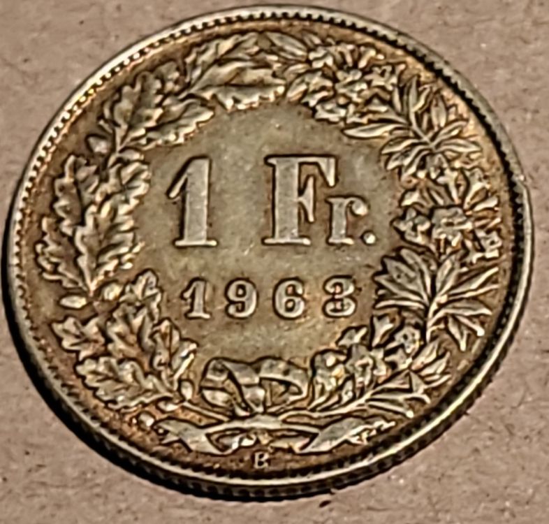 Schweizer Silbermünze 1 Franken 1963 (Gebraucht) in Liebistorf für CHF 5 – mit Lieferung auf ...