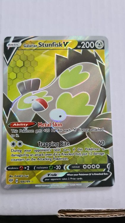 Stunfisk V Galarian schöne Pokemonkarte (Neu (gemäss Beschreibung)) in ...