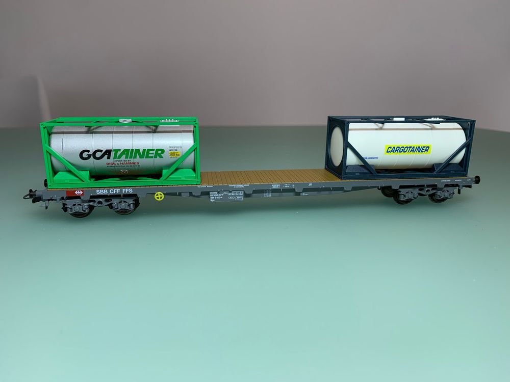 HAG SBB Sgs mit 2x Tankcontainers GCATainer + Cargotainer (Neu (gemäss ...