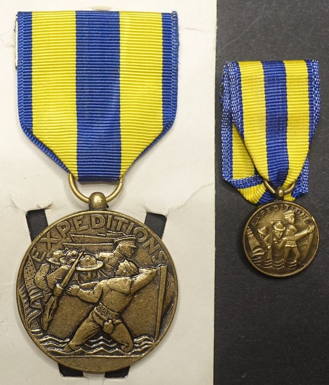 US Navy Expeditionary Medal Medaille plus Miniatur Medaille (Gebraucht ...