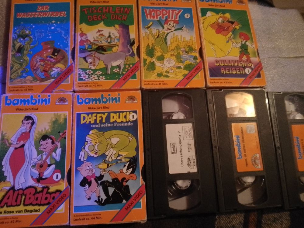 Sammlung von 9 VHS aus der Reihe bambini Video für`s Kind (Gebraucht ...