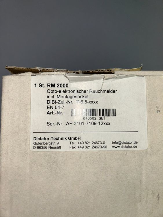 Dictator Rauchmelder RM2000 (Neu (gemäss Beschreibung)) in für CHF 11 ...