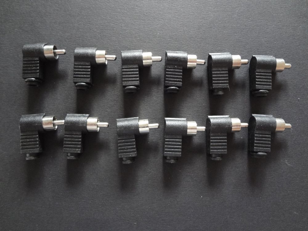 Lot de 12 fiches Cinch mâle coudées plastique - Neuves (Neu (gemäss ...