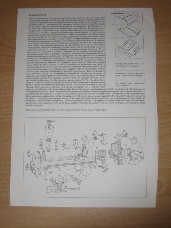 Bastelbogen "Spanisch-Brötlibahn Lokom. (Gebraucht) in Greifensee für CHF 2 – mit Lieferung auf ...