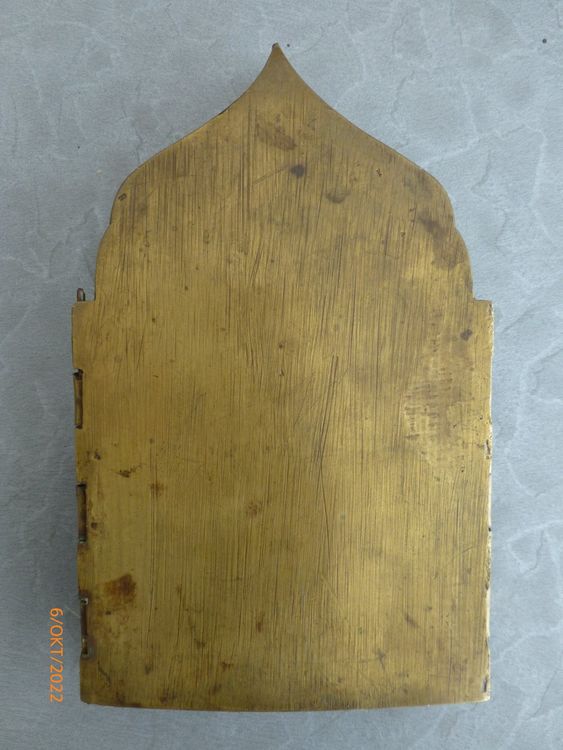 Antike Ikone, Reisealtar mit Email blau, weiss, grün | Kaufen auf Ricardo