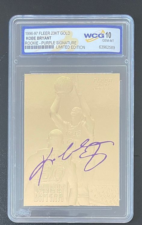 NBA Kobe Bryant 96 Fleer Rookie Gold Purple Signature WCG 10 | Kaufen auf Ricardo