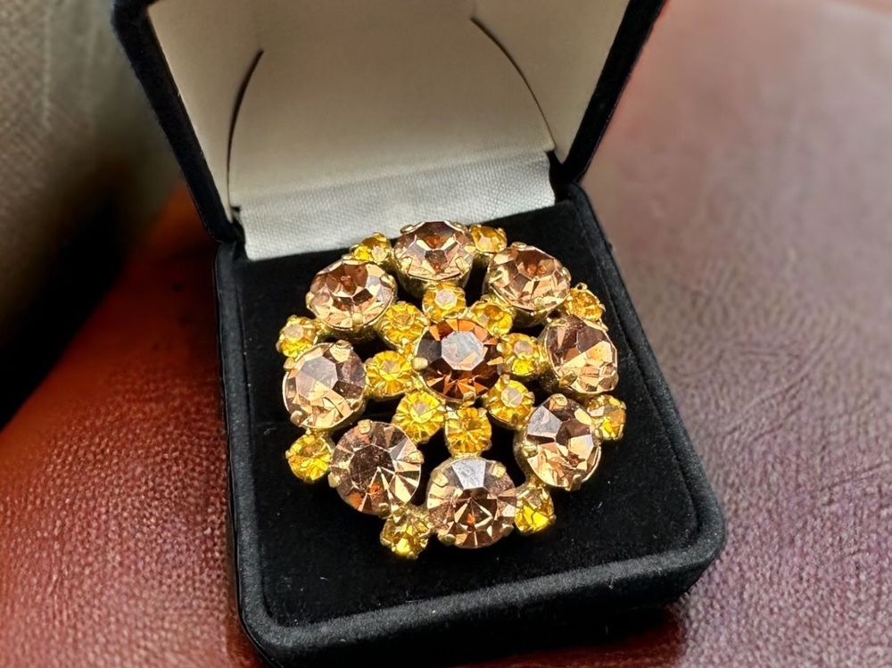 Elegante antike Brosche, Kristall | Kaufen auf Ricardo