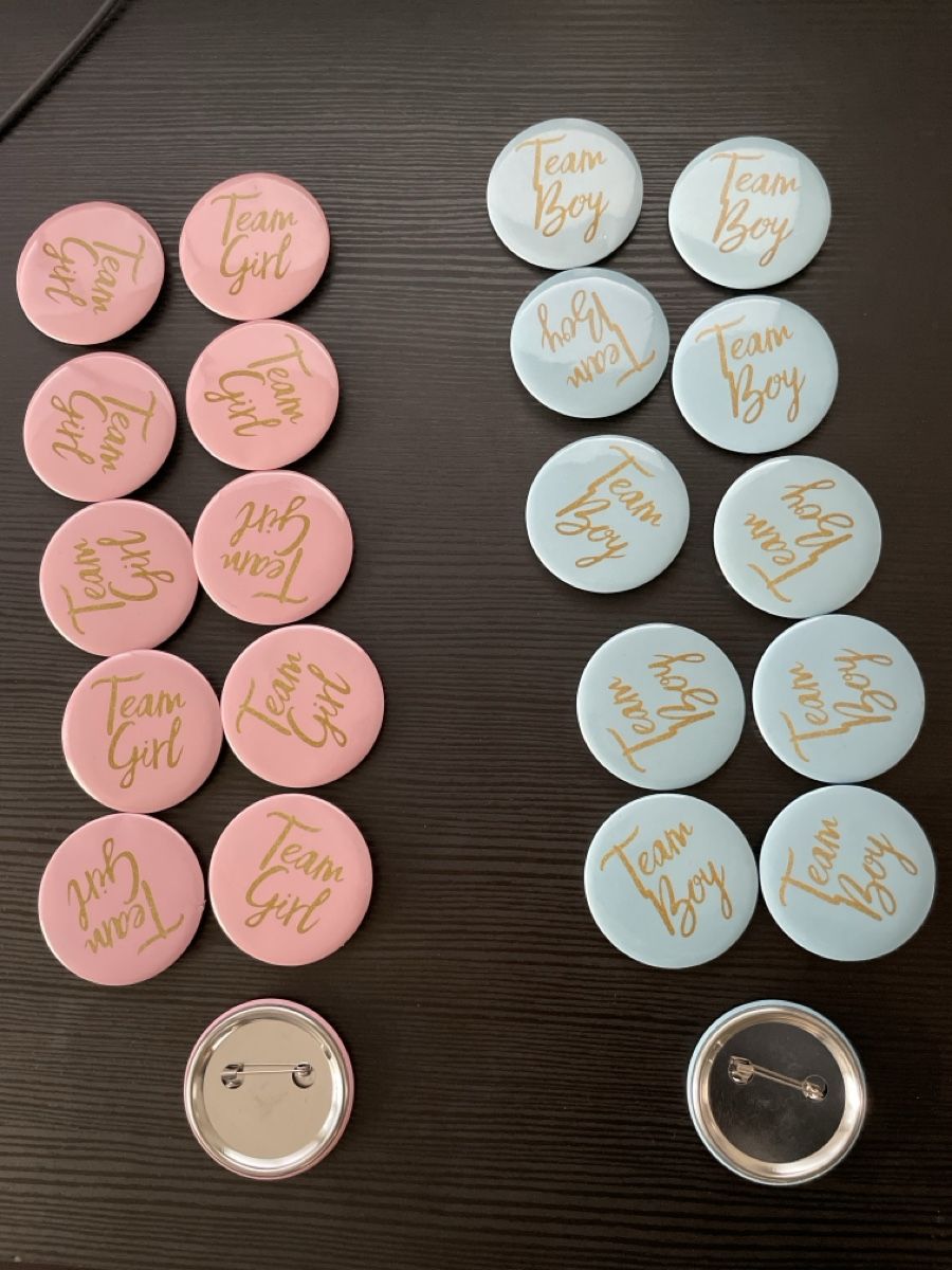 Team Boy/Girl Buttons, Gender Reveal Party, Neu! (Neu (gemäss ...