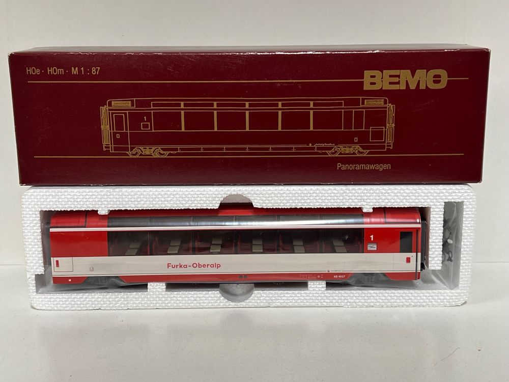 Bemo H0m Furka-Oberalp Panoramawagen AS 4027 (Neu und originalverpackt ...