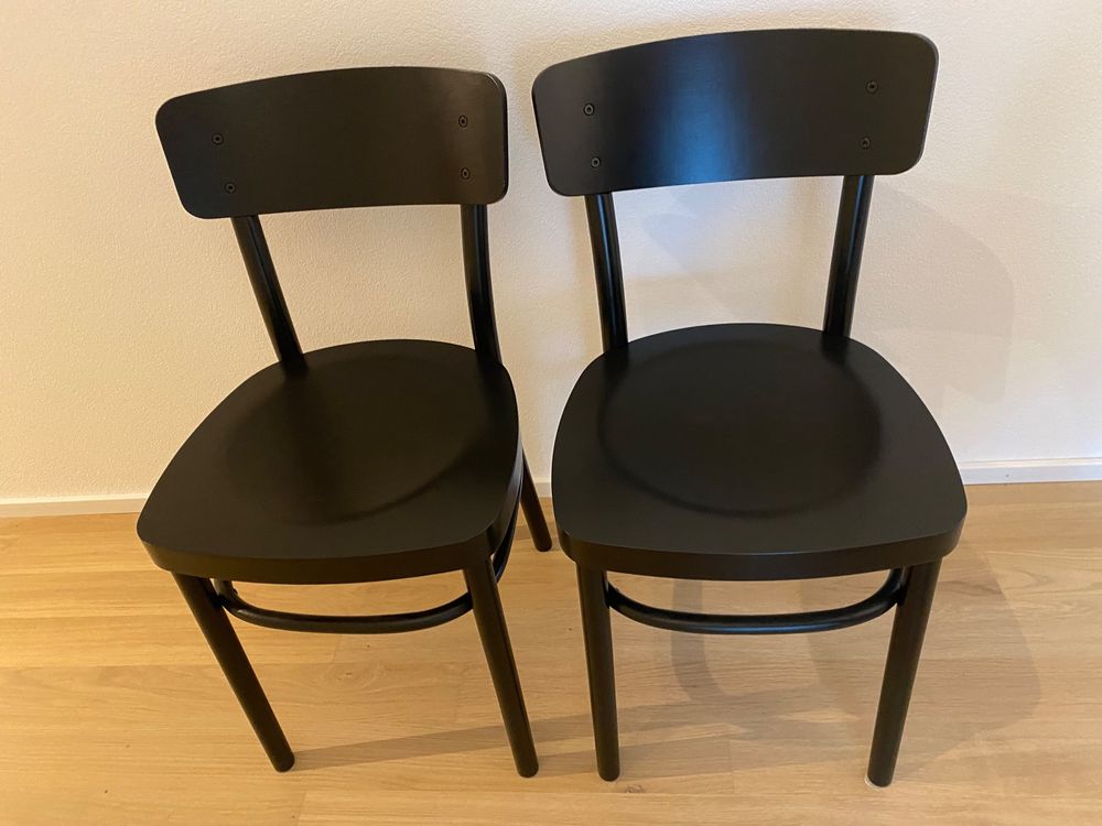 2 Stühle schwarz IDOLF von Ikea (Gebraucht) in Gwatt (Thun) für CHF 40 ...