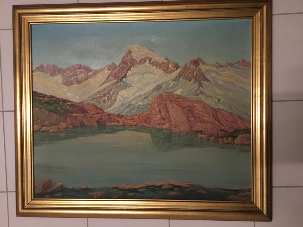 Gemälde von Adolf Weber, Landschaft Bergsee (Gebraucht) in Luzern für CHF 200 – nur Abholung auf ...