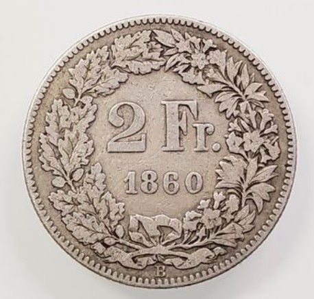 2.- Franken 1860!!! VZ zustand! | Kaufen auf Ricardo