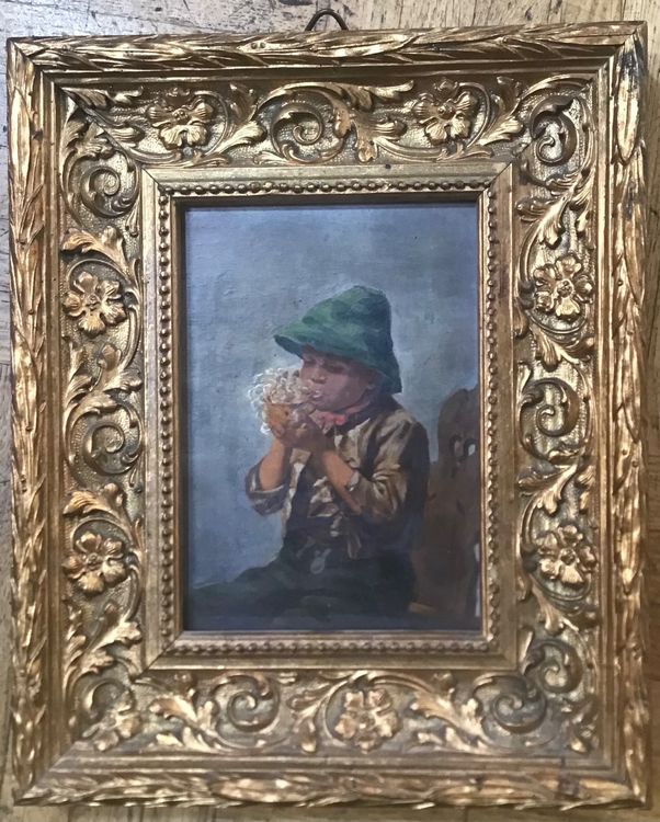 Italienische Schule Gemälde Junge mit Pfeife (Gebraucht) in Root für ...