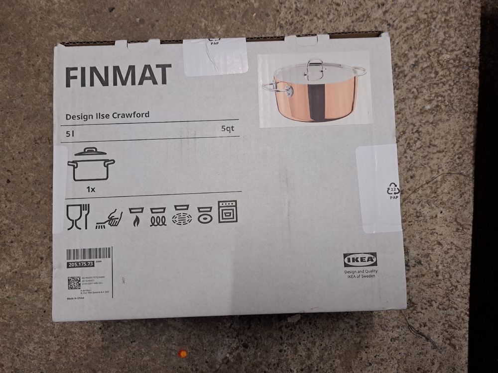 Pentola in acciaio e rame IKEA FINNMAT 5lt. come nuova! (Neu und ...