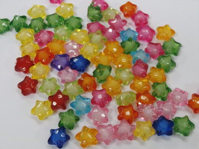 120 Acryl Perlen Stern mit weissen Kern (1725) (Neu und originalverpackt) in Blatten-Naters für ...