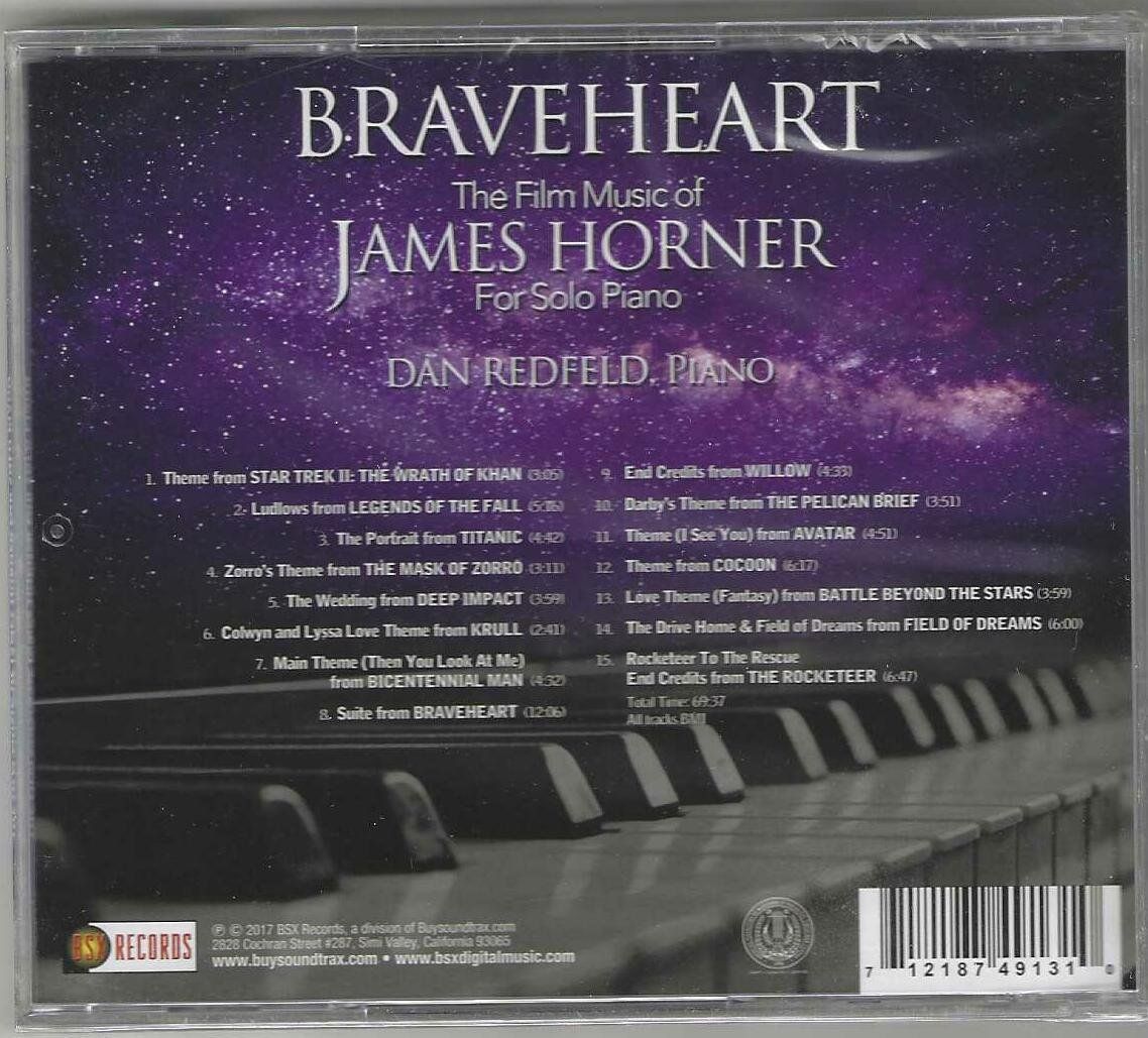 Braveheart: The Film Music Of James Horner For Solo Piano (Neu und ...