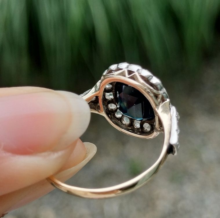 Antiker Saphir Diamant Ring 14ct 585 Gold (Gebraucht) in schwyz für CHF ...