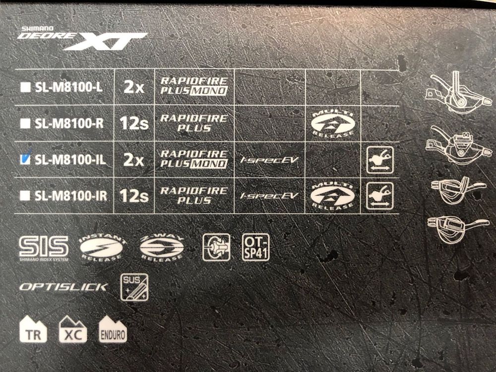 Shimano XT Trigger, Schalthebel SL M8100 IL Mono Ispec EV II (Neu ...