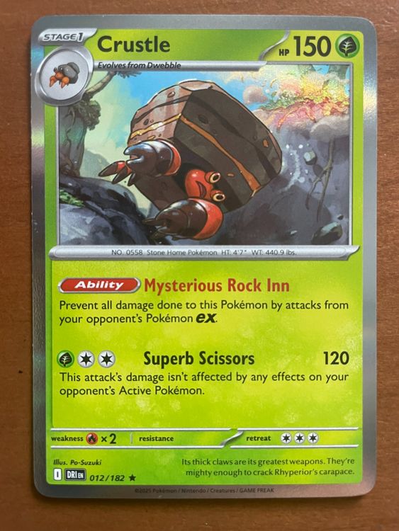 Pokemon Crustle Holo (Versand gratis) (Neu (gemäss Beschreibung)) in ...