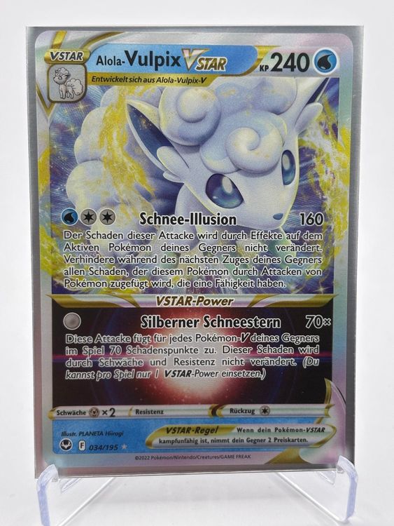 Silberne Sturmwinde - Alola-Vulpix VSTAR (SIT 34) - DE | Kaufen auf Ricardo