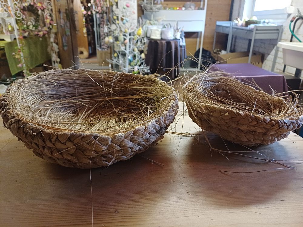 Osterdeko Osternest Stroh Naturdeko 2er Set neu (Neu (gemäss ...