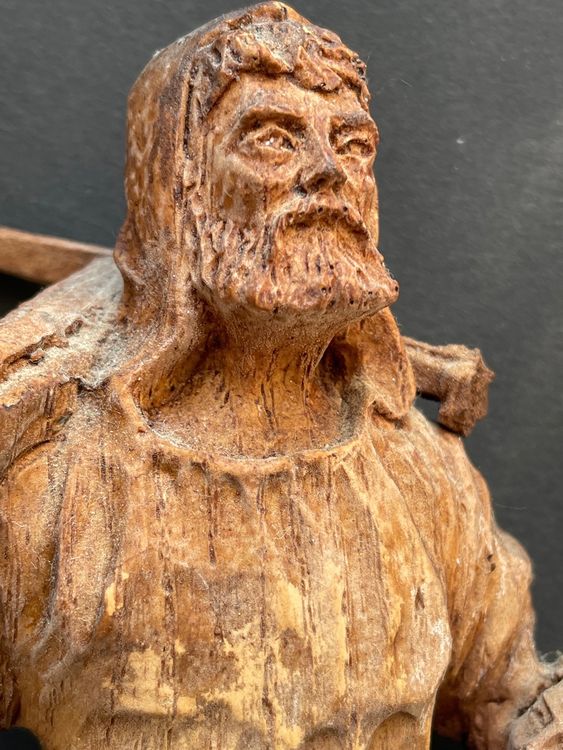 Antik: In Holz geschnitzter Wilhelm Tell mit Walter signiert (Gebraucht ...