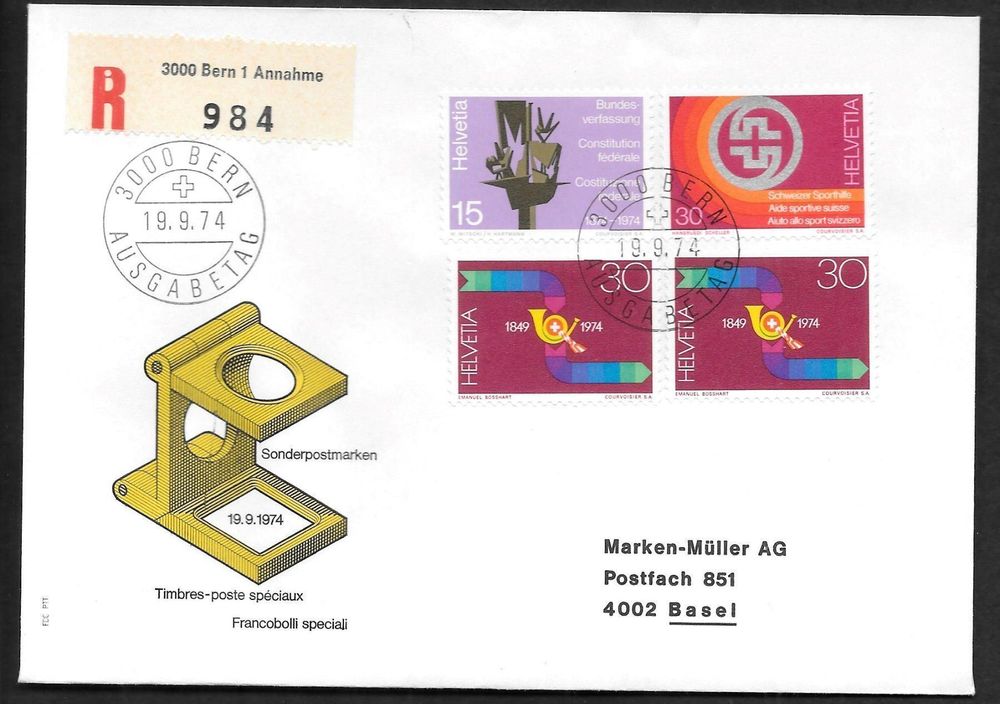 R-FDC Serie 558-560 ET 19.9.1974 (Neu (gemäss Beschreibung)) in Olten für CHF 1 – mit Lieferung ...