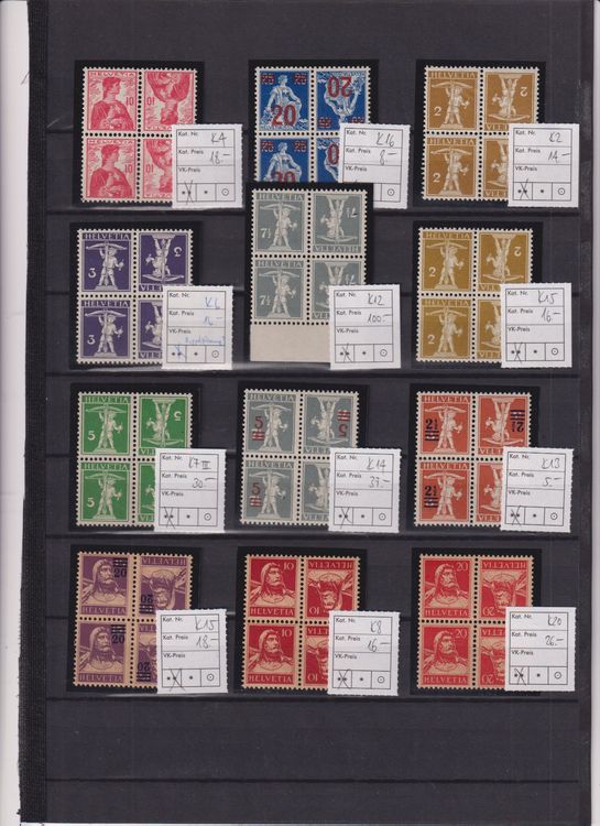 Postfrische ** Kehrdrucke Partie !! SBK über Fr. 700.- | Kaufen auf Ricardo