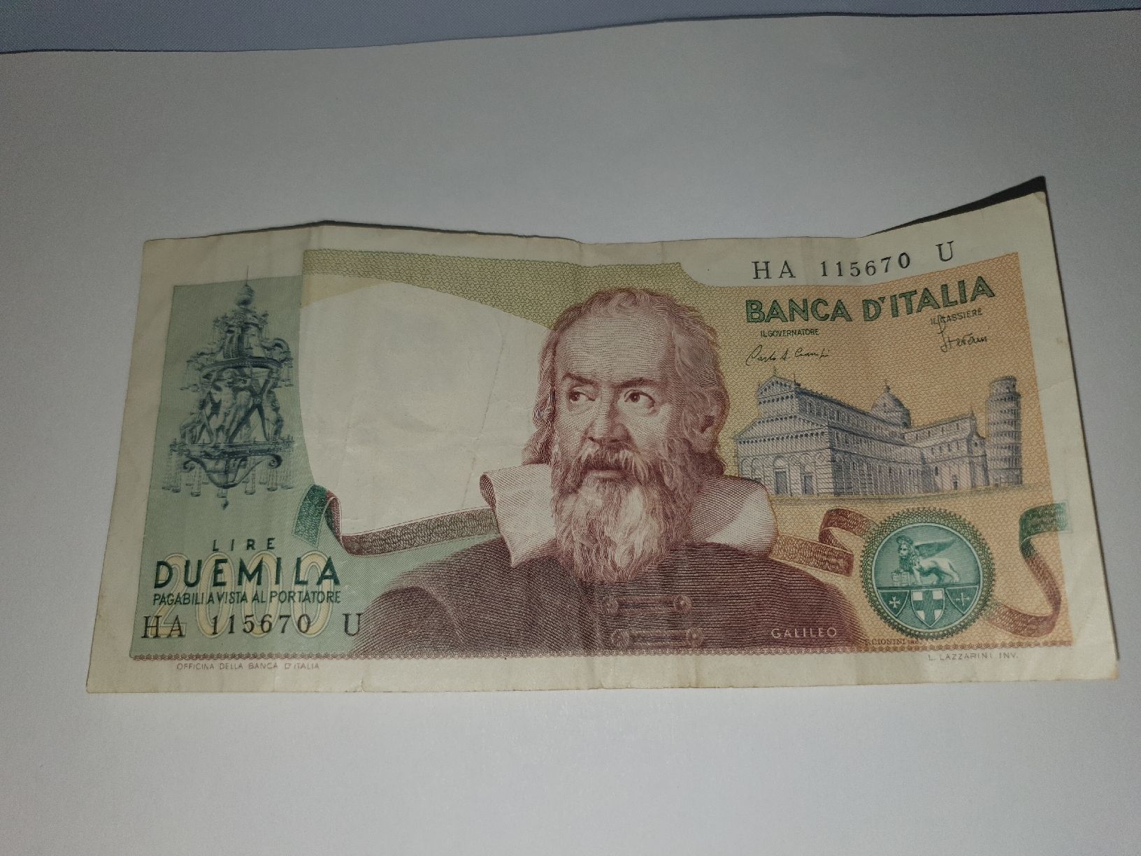 Billet de 2000 lires italiennes - Edition Galilée! (D'occasion) à Gland ...