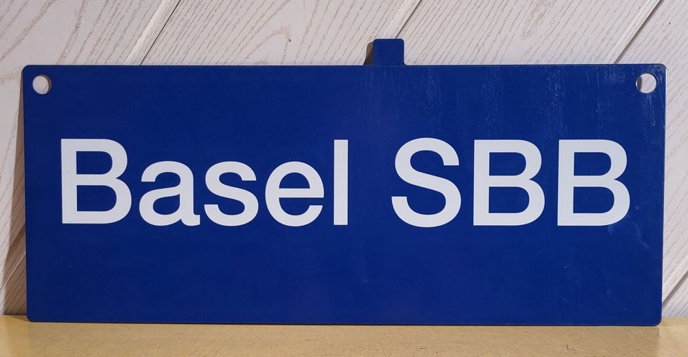 SBB - DELÈMONT / BASEL SBB - Anzeigetafel - 50 x 22 cm (Gebraucht) in ...