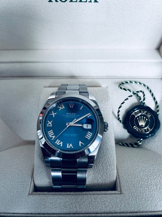 Rolex Datejust 41 mm azzuro blue 126300 Full set CH 2023 (Neu (gemäss ...